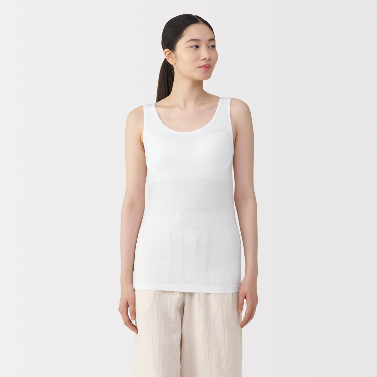 Lyocell Blend Bra Tank Top | Women's Innerwear | MUJI USA