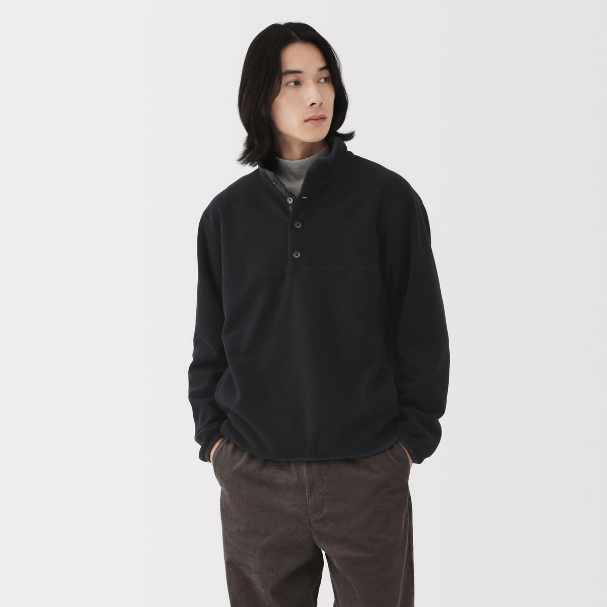Recyclable Fleece Pullover | Men's Fall Tops | MUJI USA