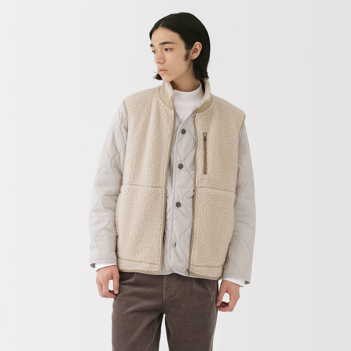 Boa Fleece Vest | Men's Fall Outerwear | MUJI USA