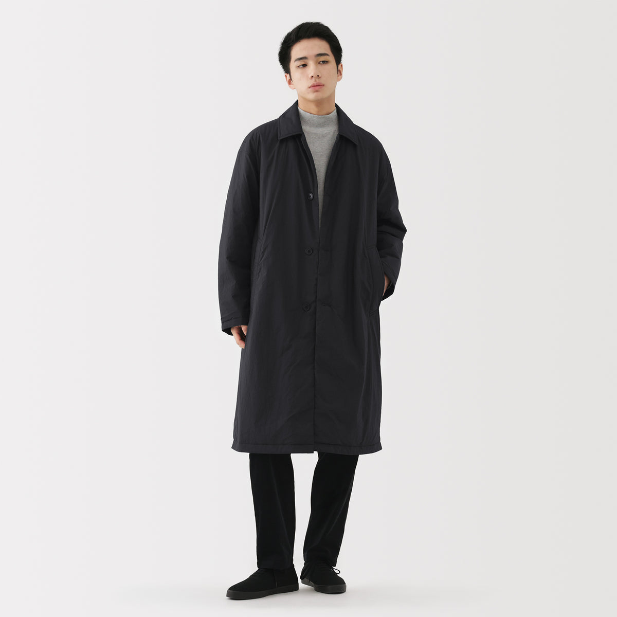 Padded Stand Fall Collar Coat | Men's Fall Outerwear | MUJI USA