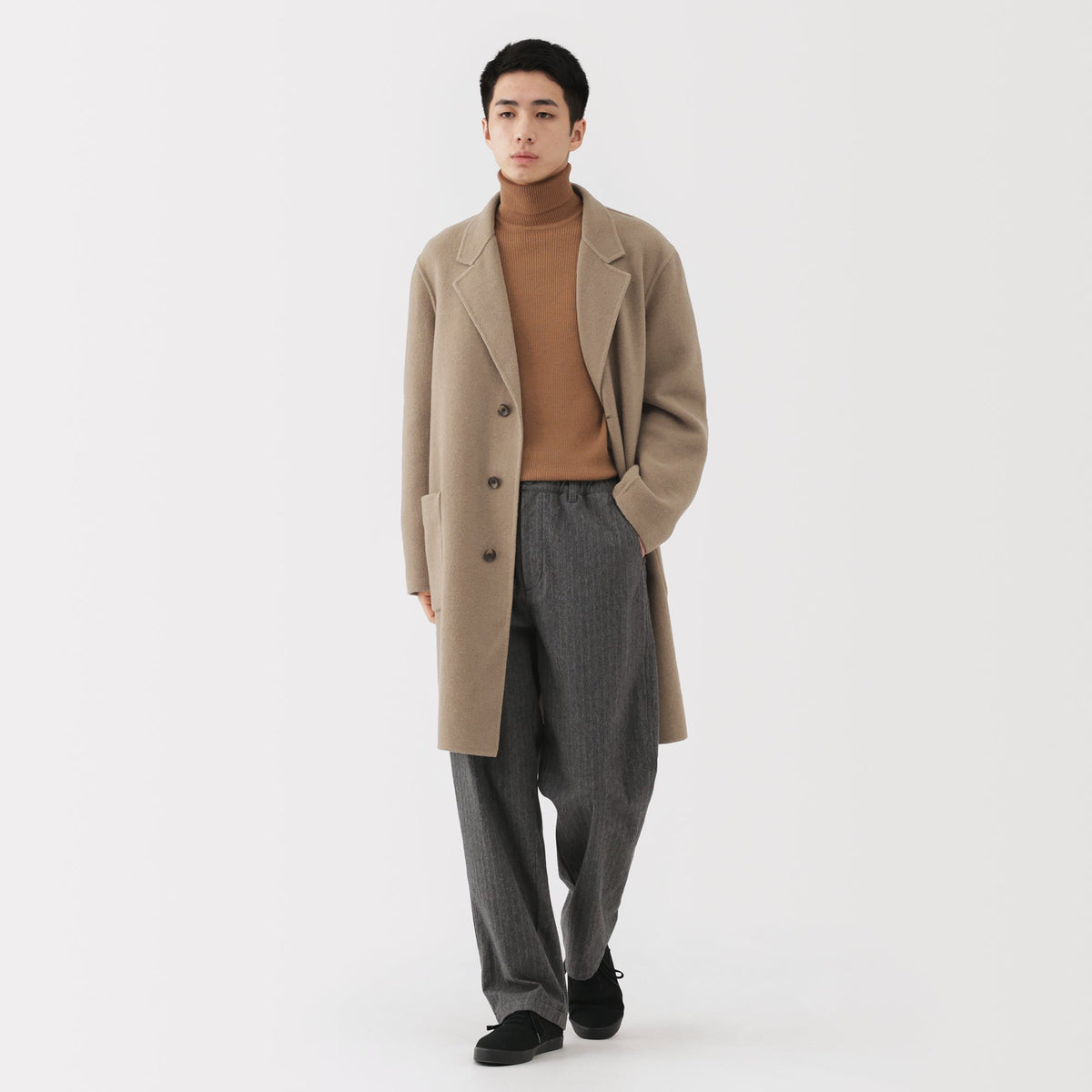 Wool Blend Chester Coat | Men's Outerwear | MUJI USA