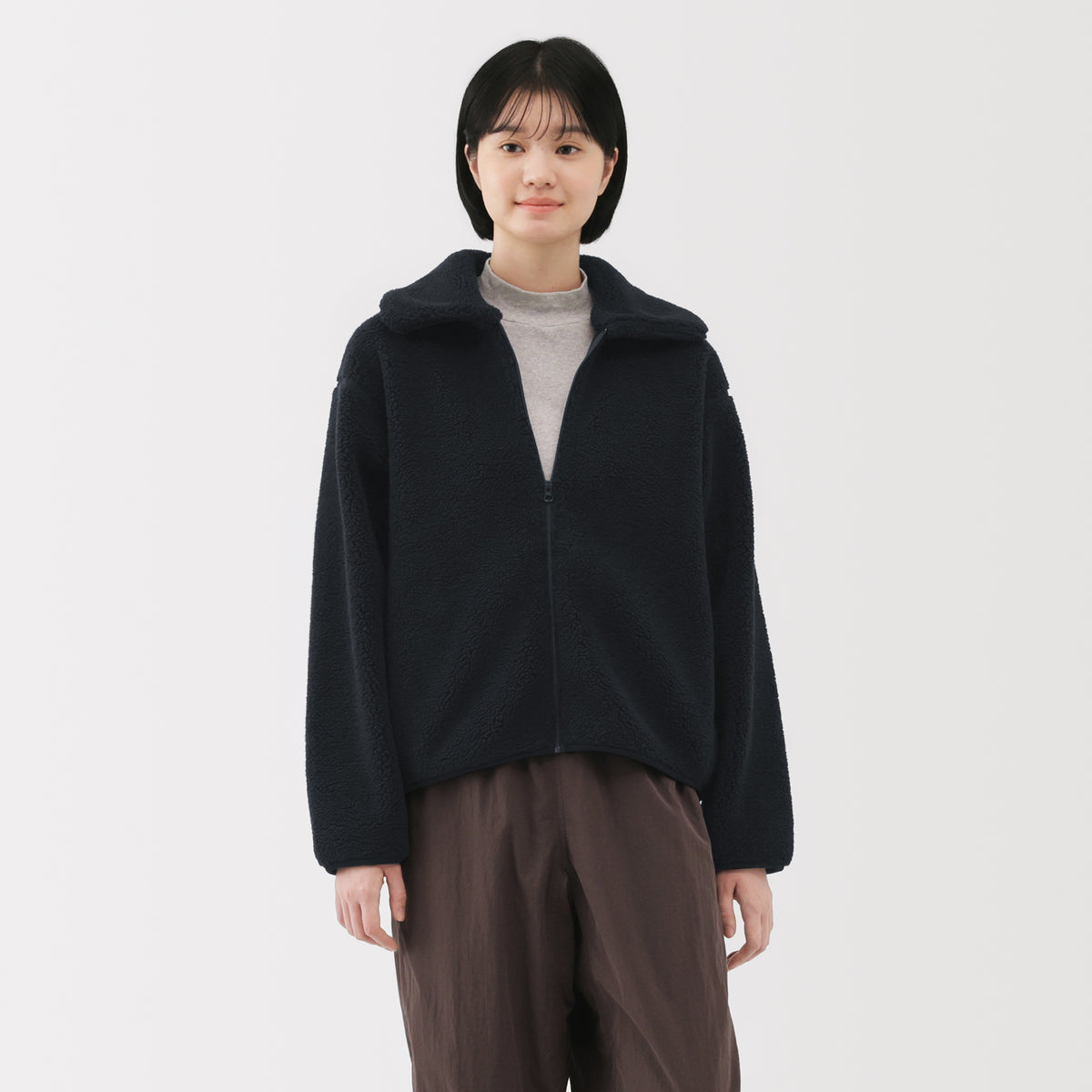 Boa Fleece Collar Jacket | Women's Fall Outerwear | MUJI USA