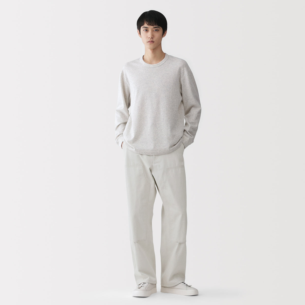 Labo Recycled Cotton Double Knee Pants | Men's Fashion | MUJI USA