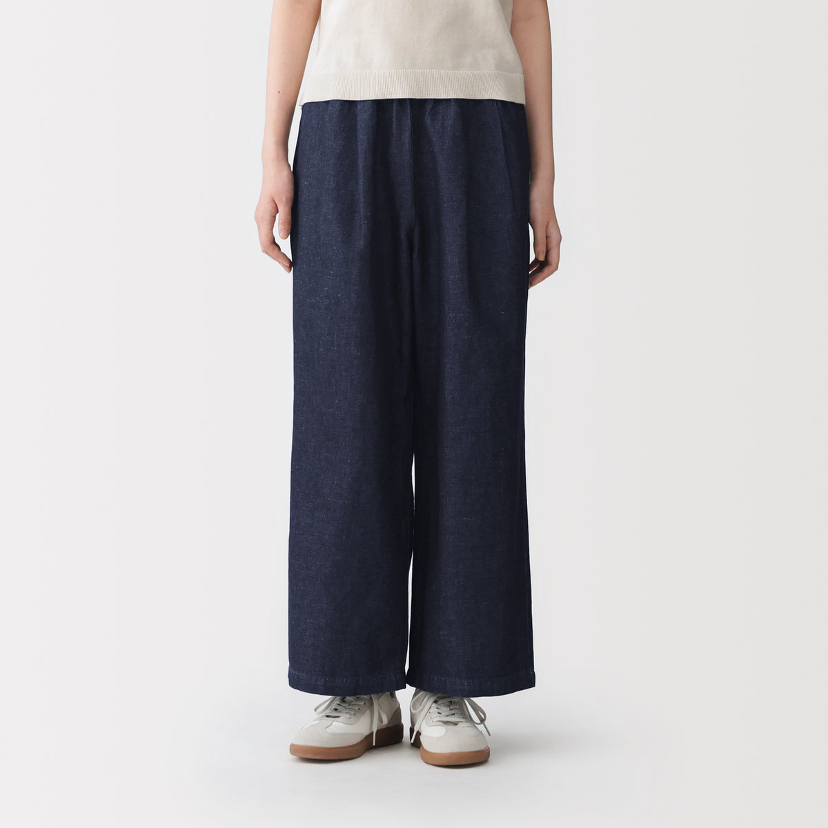 Cotton Linen Denim Easy Pants | Women's Wide Pants | MUJI USA