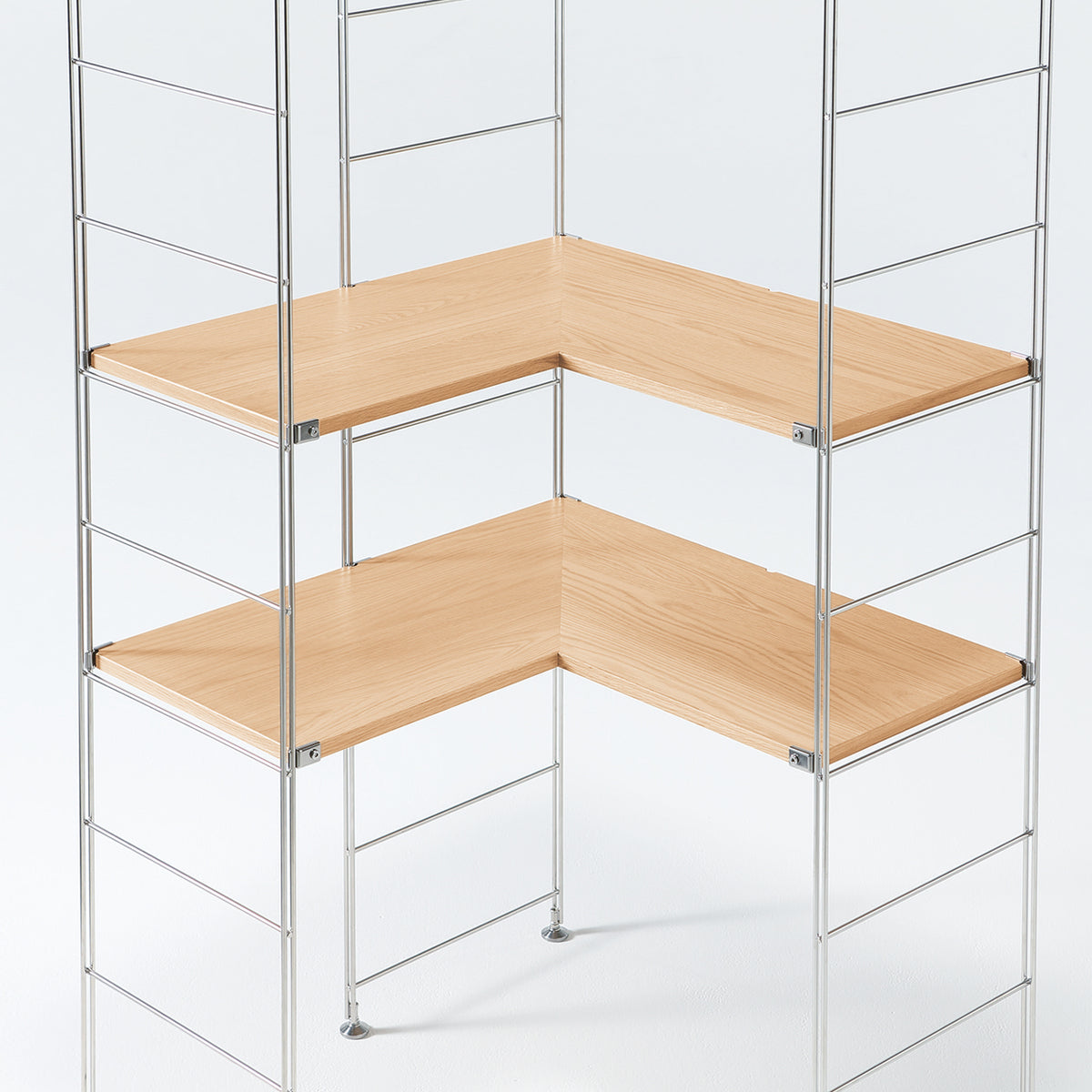 SUS Shelving Unit Additional Shelf - Corner Type - Oak | MUJI USA