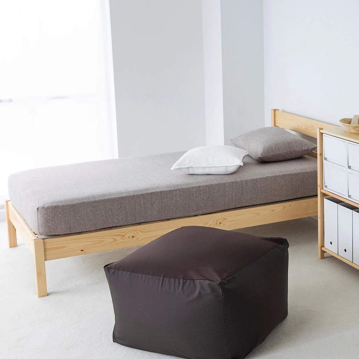 Polyester Cover For Body Fit Cushion | Pouf & Bean Bag Chair | MUJI USA