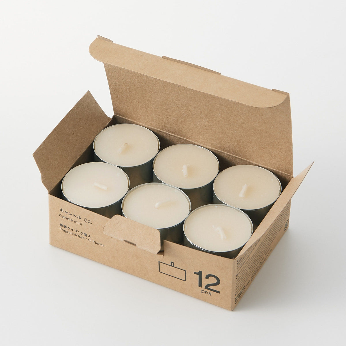 Fragrance-Free Mini Tealight Candle (12 Pack) | MUJI USA