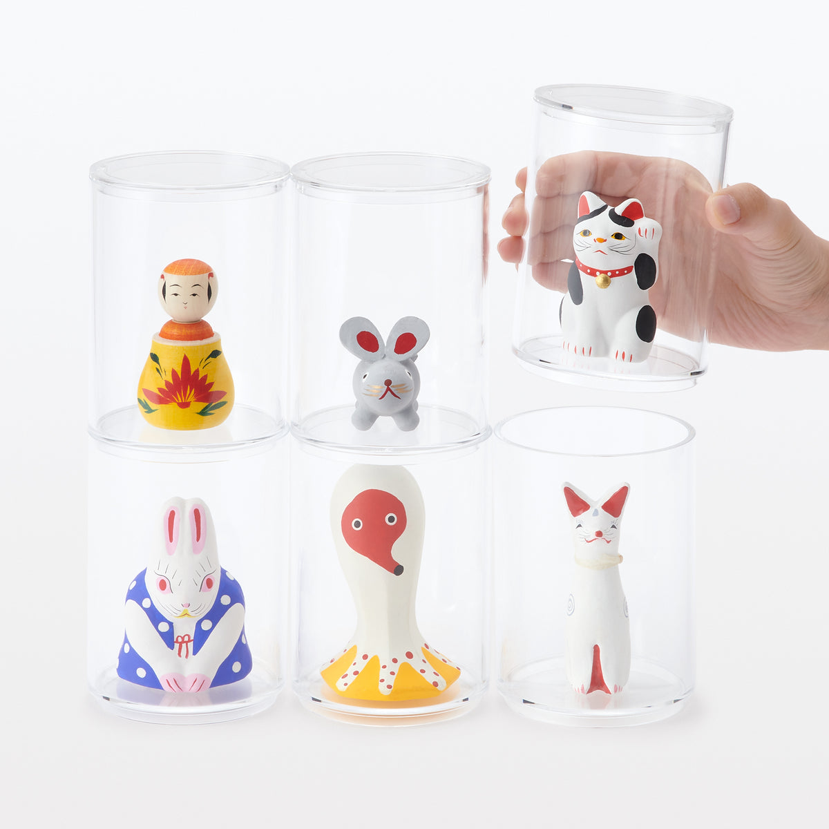 Acrylic Cylindrical Case with Lid | Figure Organizers | MUJI USA