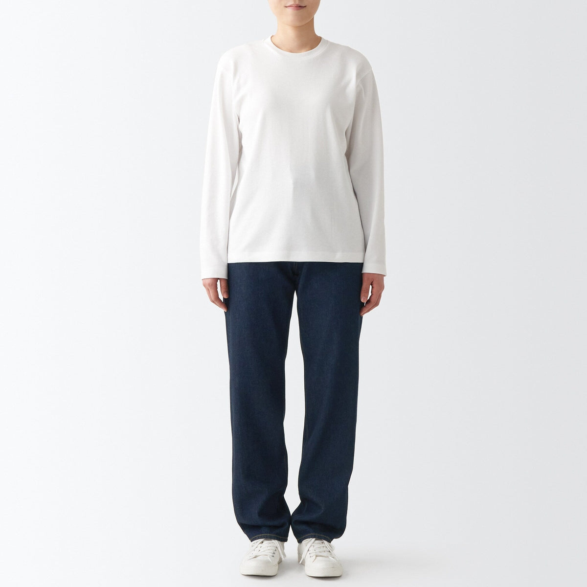 Women's Denim Regular Pants - Dark Navy | MUJI USA