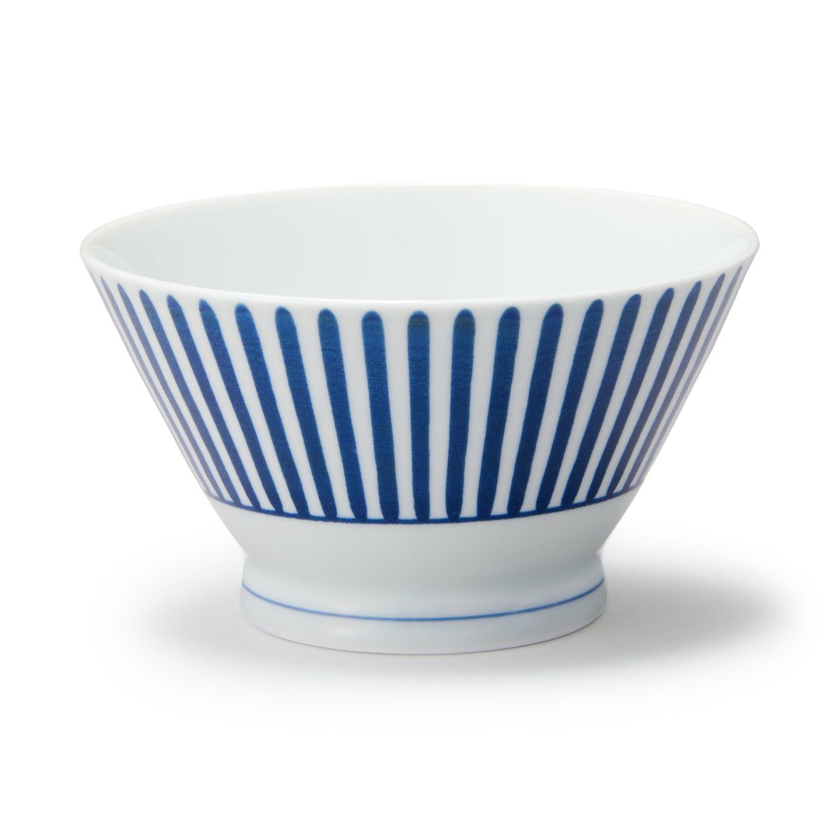 Hasami Ware Rice Bowl - Horizontal Stripes Pattern | Japanese Tableware ...