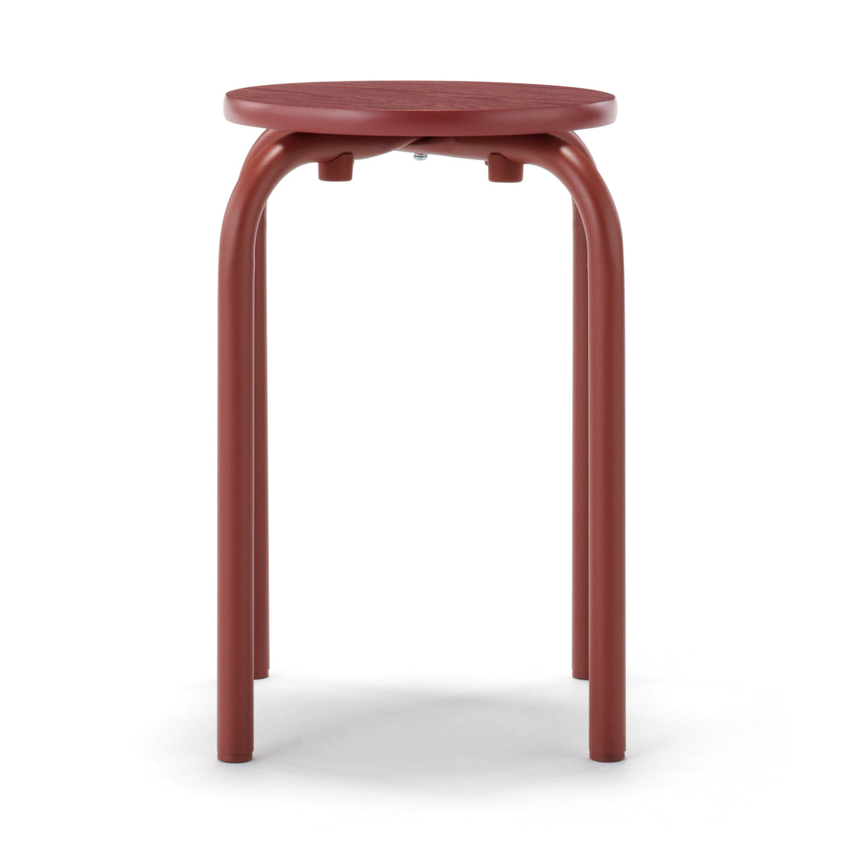 Steel Pipe Stacking Stool - Burgundy | Furniture | MUJI USA