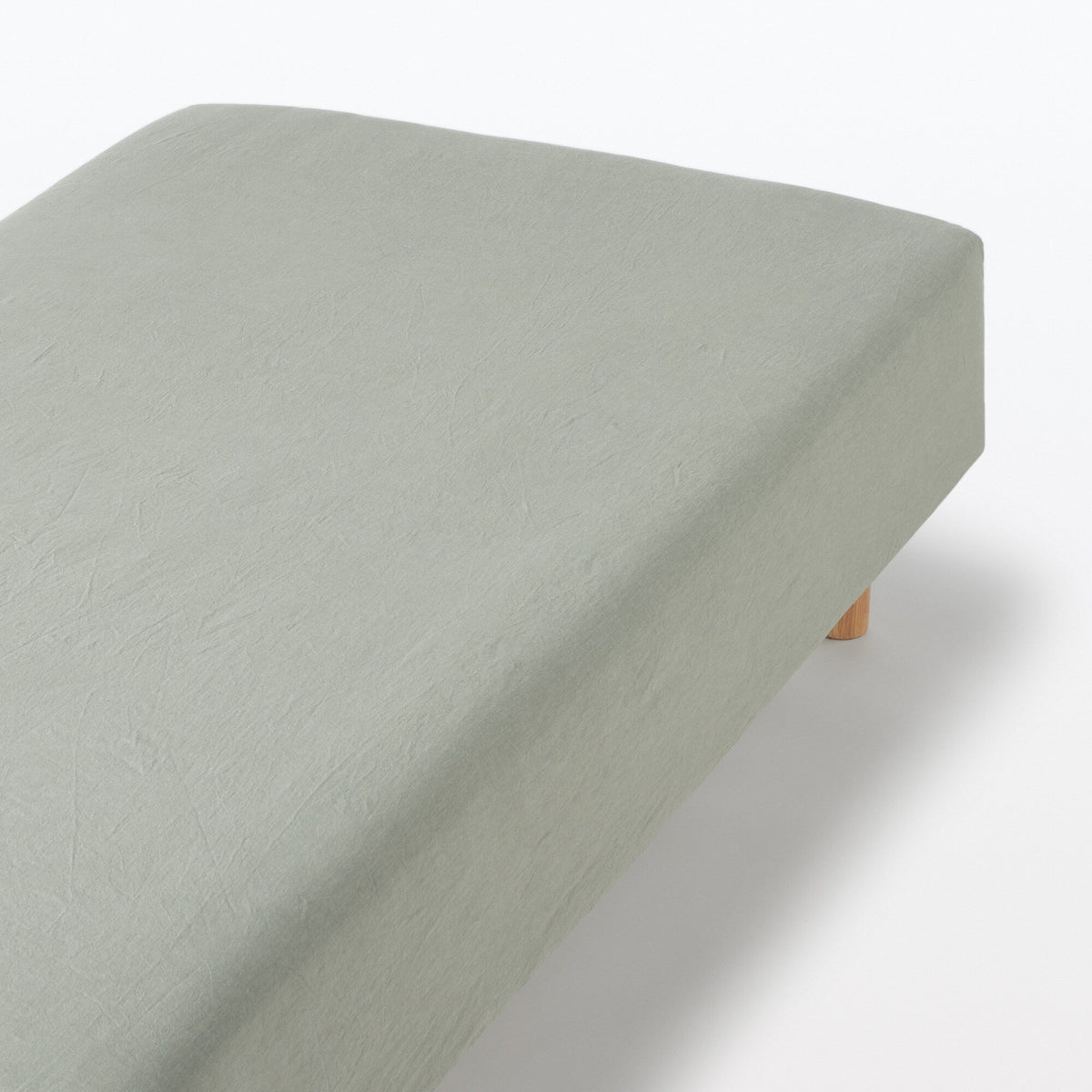 Washed Cotton Fitted Sheet | Pure Cotton Bedding | MUJI USA