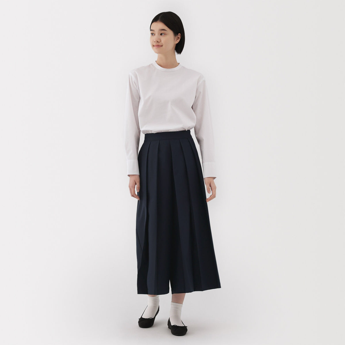 Women's Double Layered Hakama Pants | Women's Wide Pants | MUJI USA