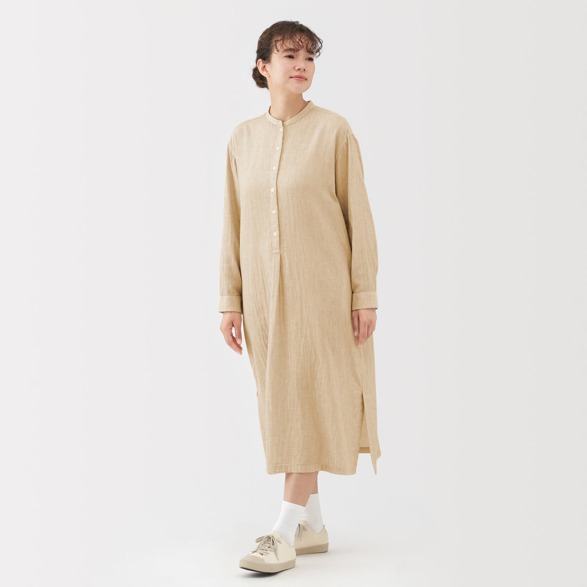 Kapok Blend Double Gauze Dress | Women's Dresses | MUJI USA