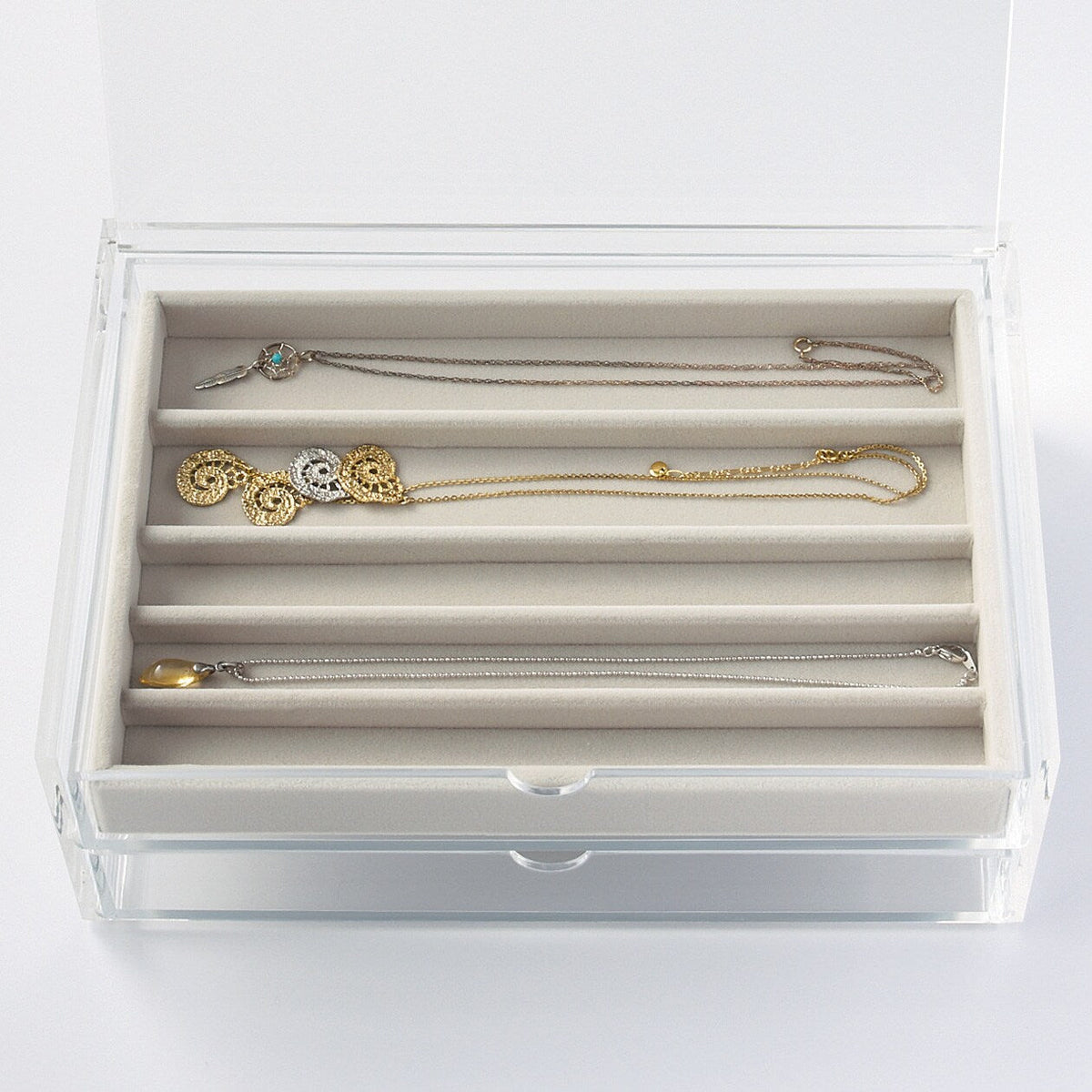 Stackable Velour Case For Accessories | Jewelry Holder | MUJI USA