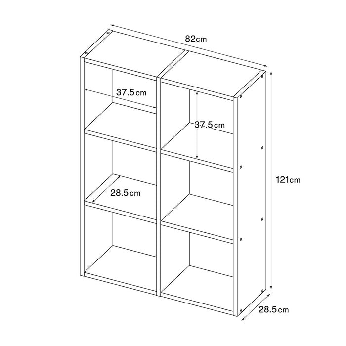 Oak Compartment Stacking Shelf 3 x 2 | Furniture | MUJI USA