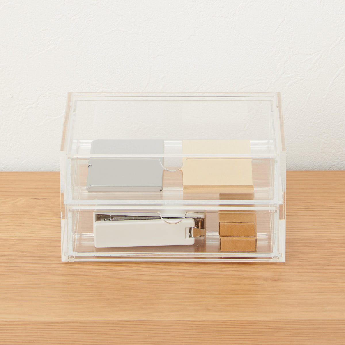 Acrylic Small Case 2 Drawers | Desk Organization | MUJI USA