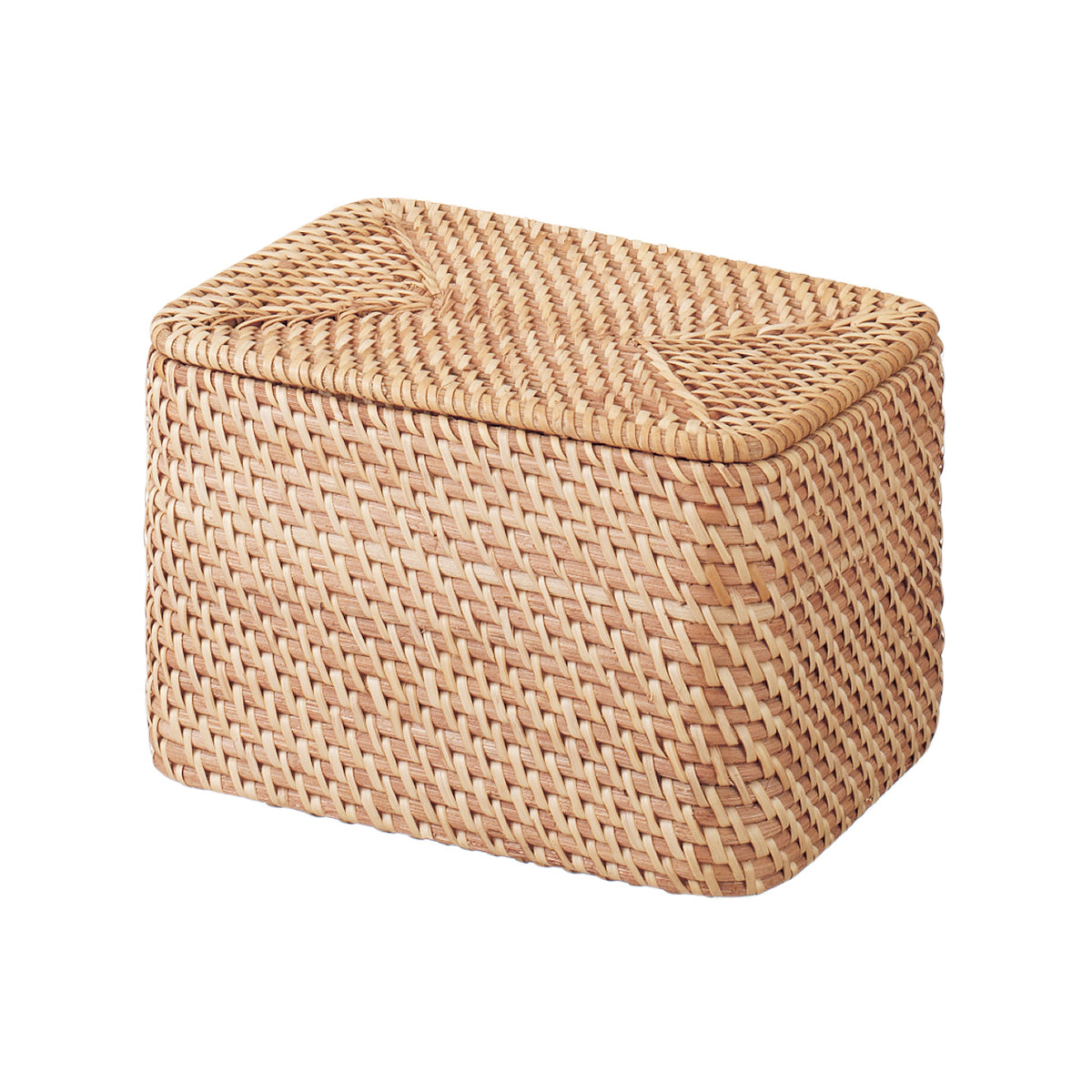 Rattan Stackable Box with Lid - Large | Home Storage & Organization ...
